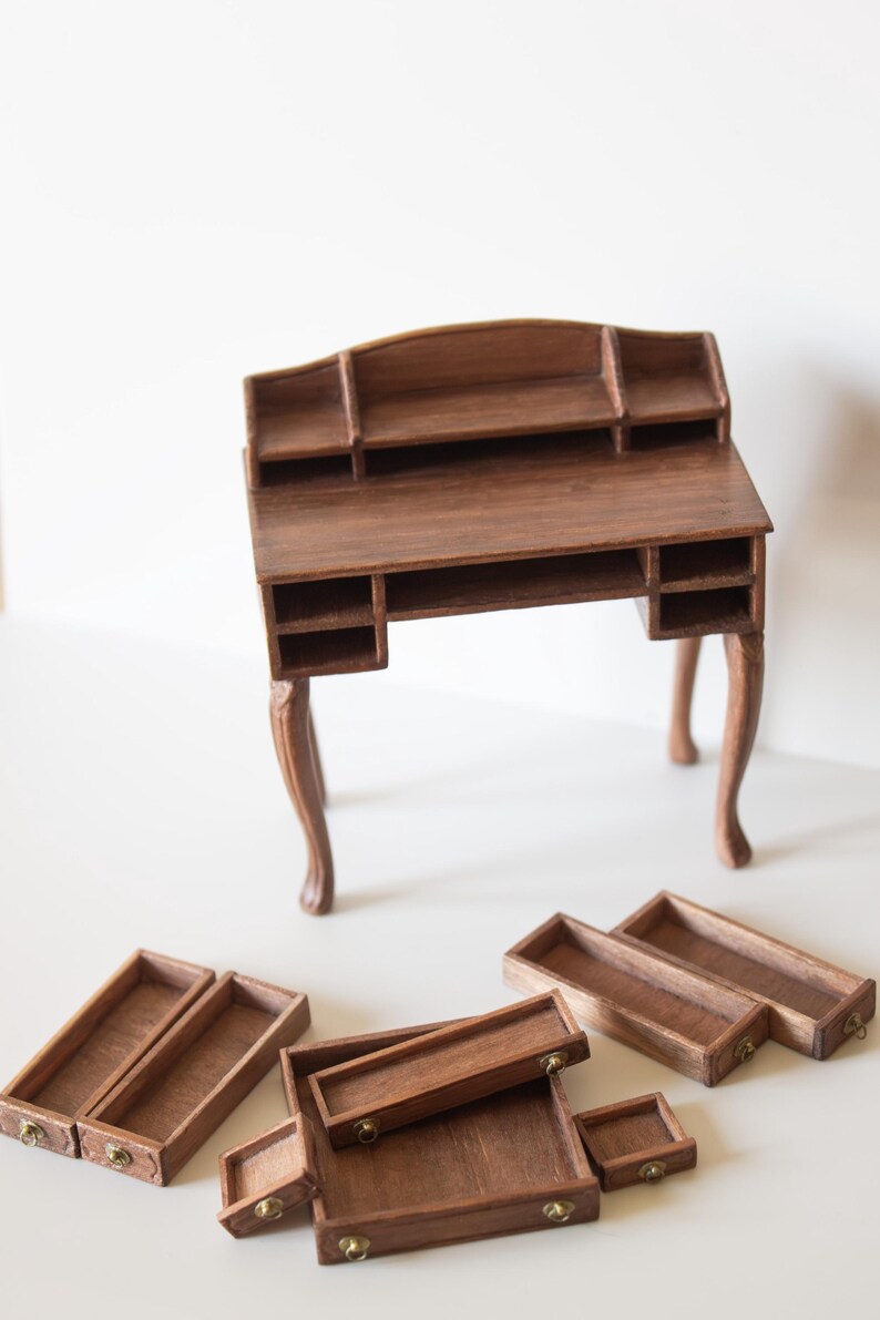 Handcrafted 1:12 Miniature Desk - Etsy