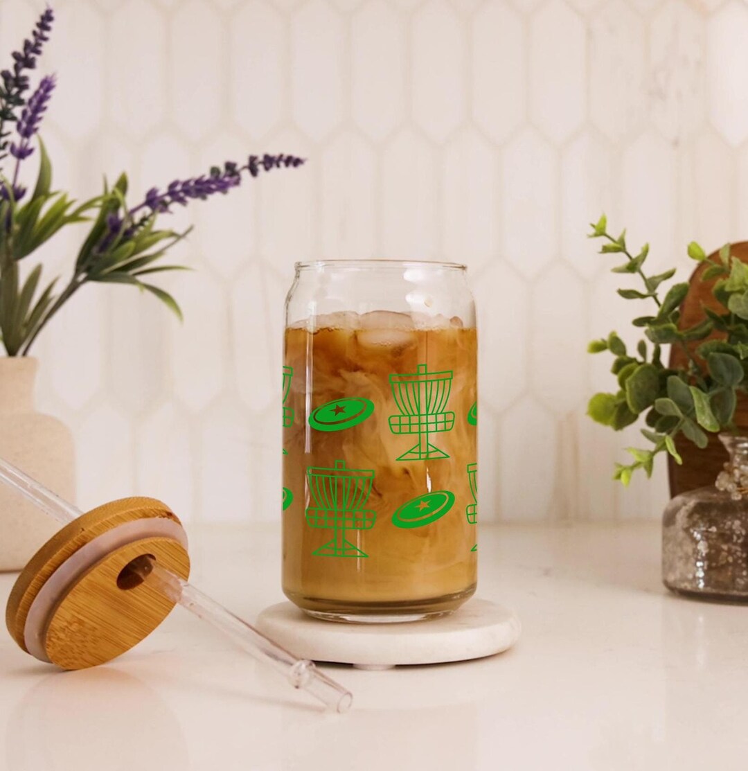 Disc Golf Glass Tumbler Iced Drink Travel Mug Ultimate Frisbee Gift - Etsy