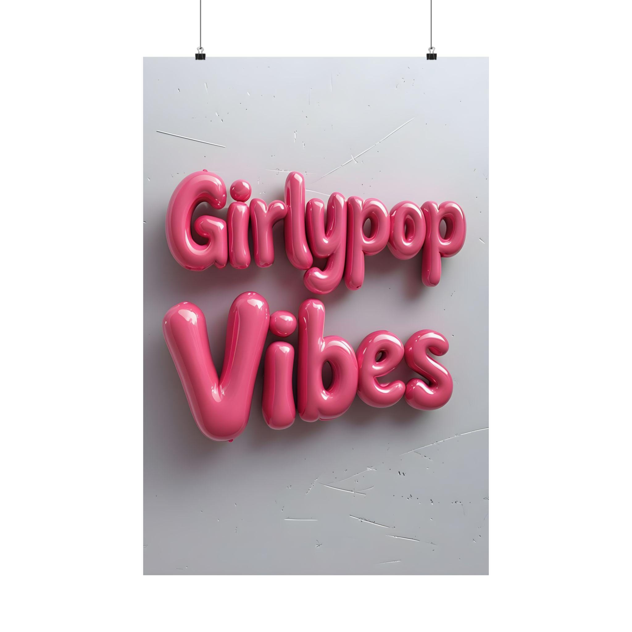 Cute Pink Balloon Poster: Girlypop Vibes Premium Matte Vertical Poster ...