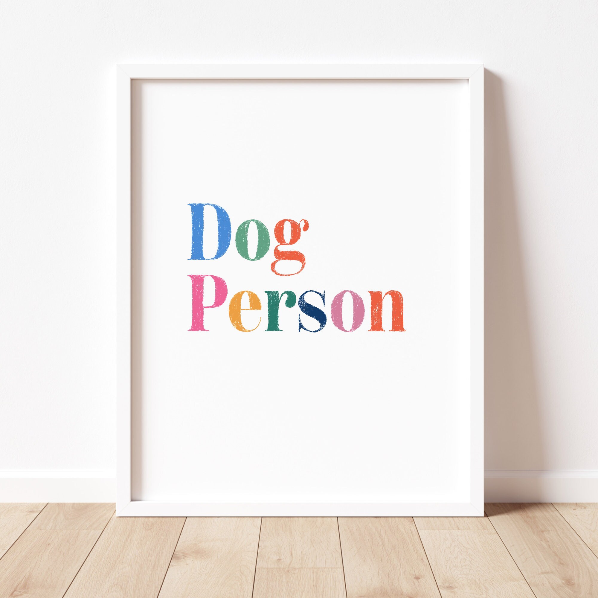Dog Person Colorful Hand-lettered Dog Art Poster Print for - Etsy