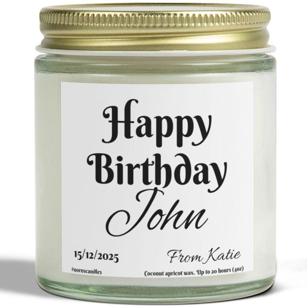 Personalized Happy Birthday Candle With Custom Name, Perfect Gift ...