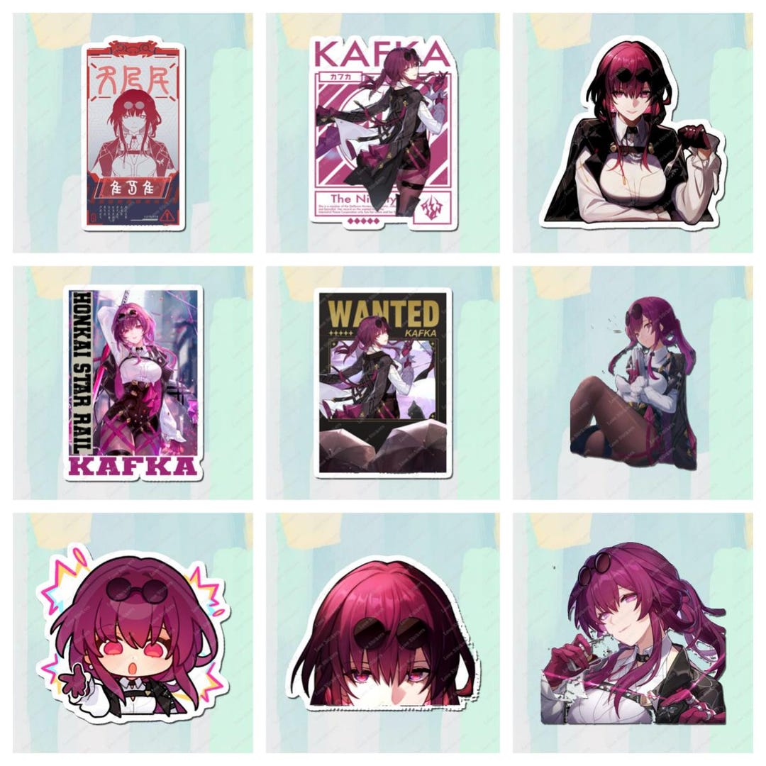 Honkai Star Rail Characters Set Stickers Kafka - Etsy