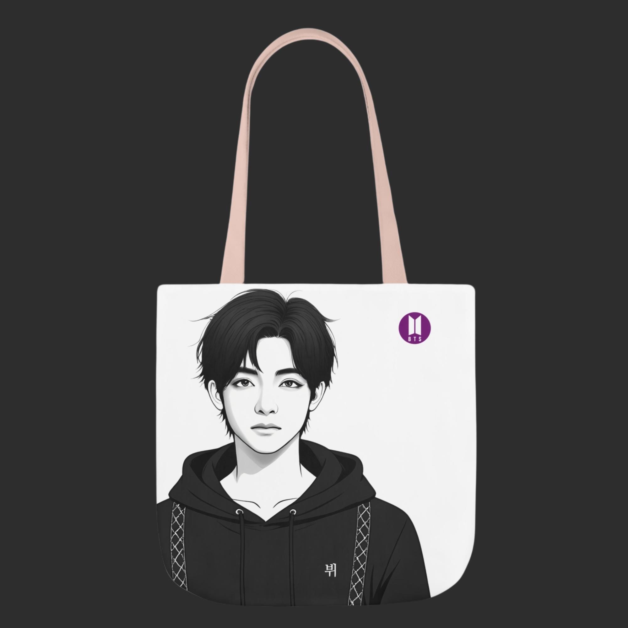 BTS V Tote Bag – Kim Tae-hyung Premium Print Double-sided Canvas Bag ...