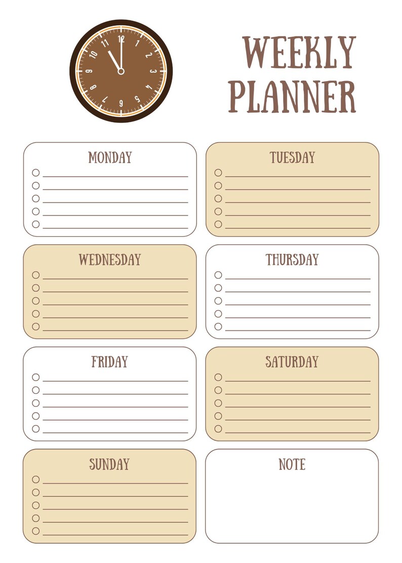 Modern Digital Planner for a Productive Life - Yearly, Monthly, Weekly ...