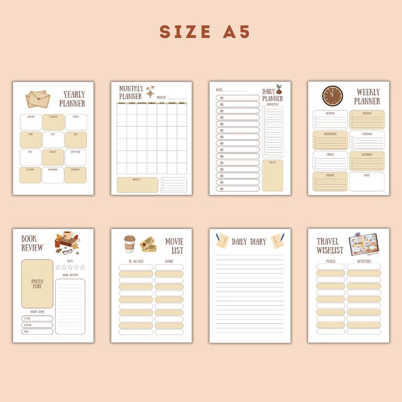 Modern Digital Planner for a Productive Life - Yearly, Monthly, Weekly ...