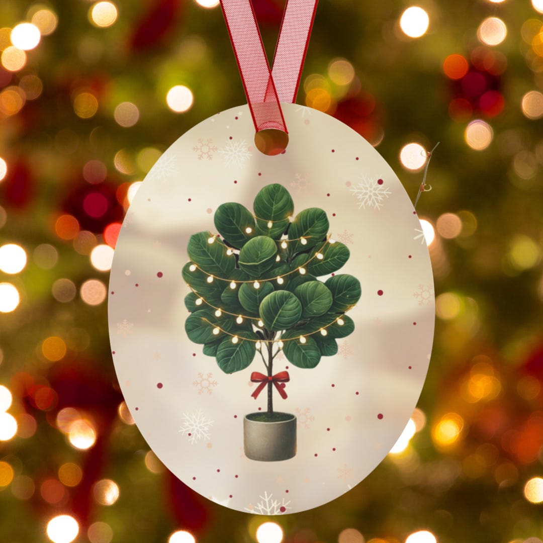Fiddle Leaf Fig Christmas Ornament: Aluminum Holiday Decoration - Etsy
