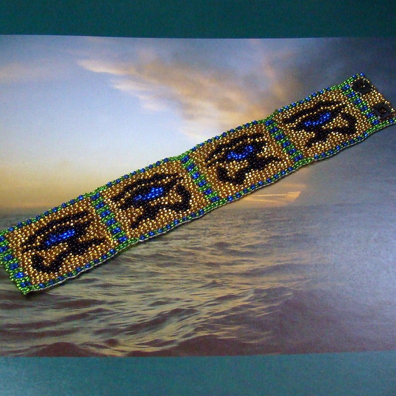 Beaded Pattern Eye of Ra 2 Drop ODD COUNT Peyote PDF - Etsy