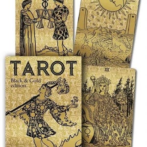 Tarot Black and Gold 78cards Lo Scarabeo Tarot Rider Waite Tarot Deck ...