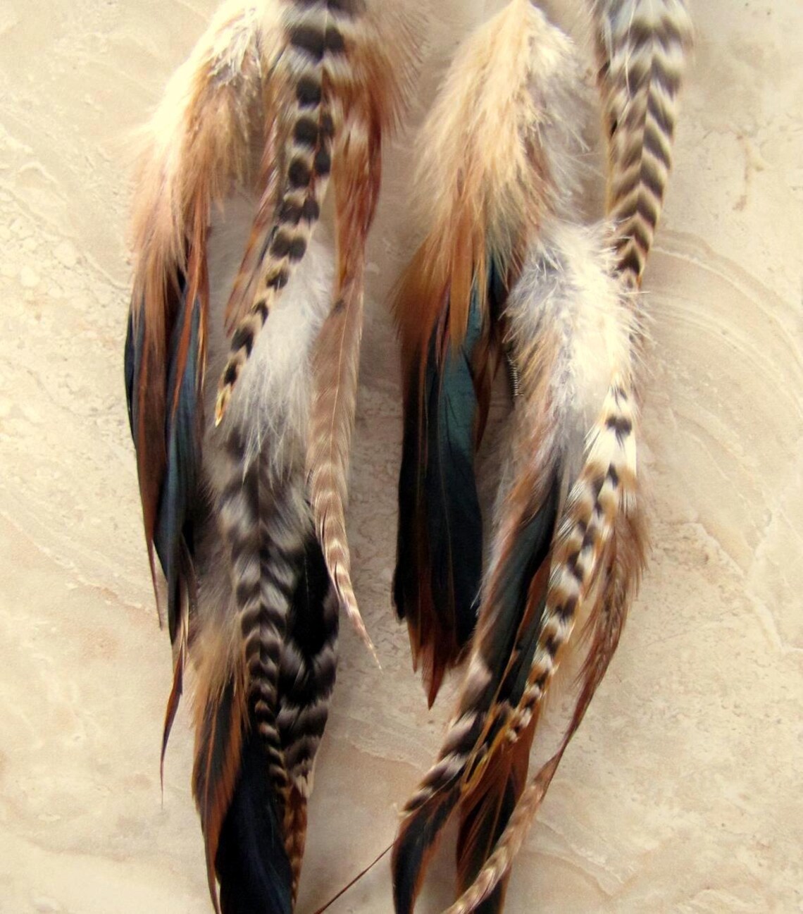 Extra Long Feather Earrings Long Brown Feather Earrings - Etsy Canada