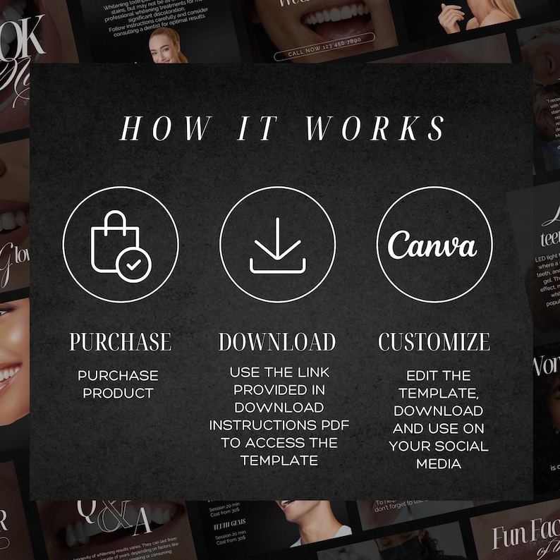 Teeth Whitening Instagram Templates – Dental Social Media Kit (canva ...