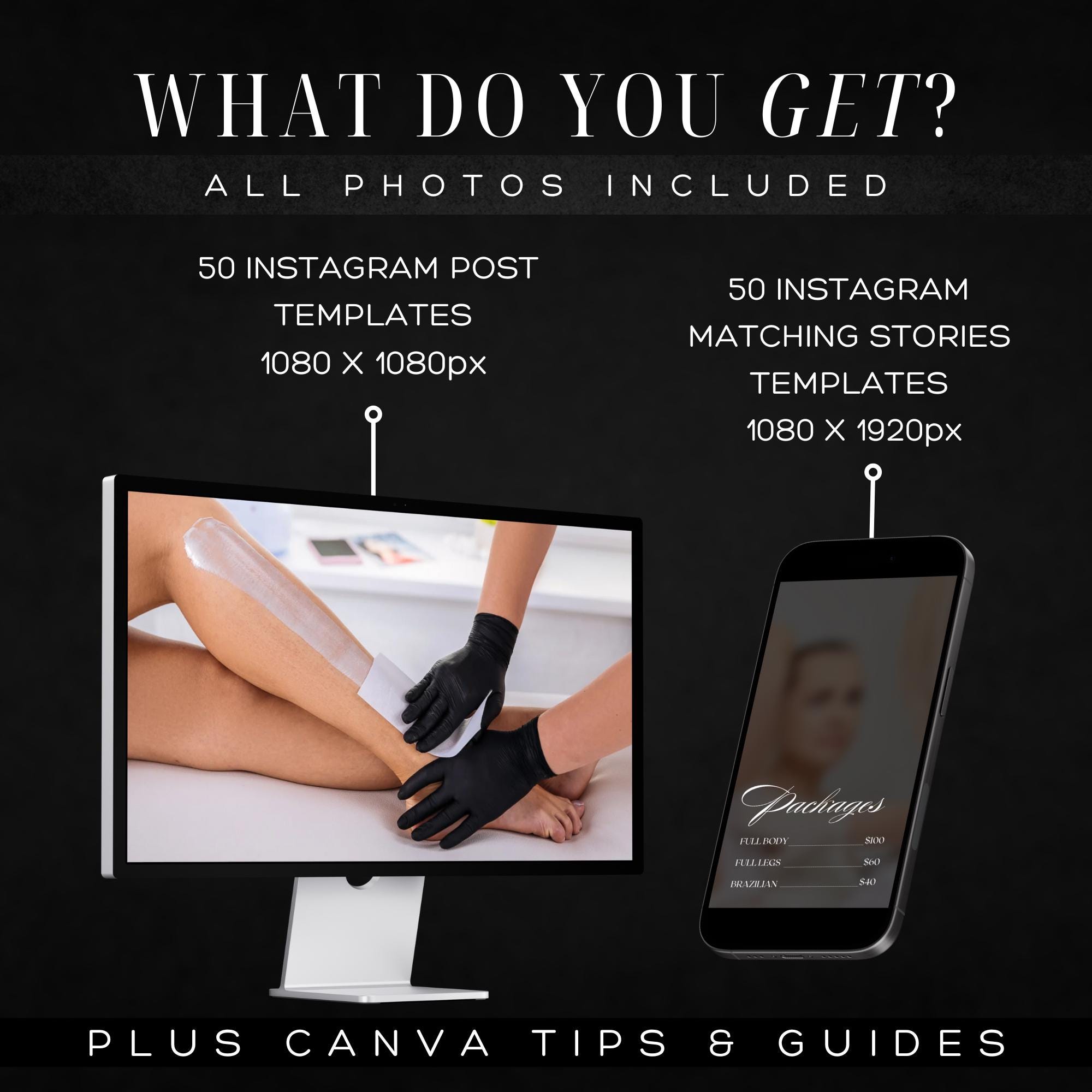 Waxing Post Template Brazilian Wax & Body Wax Flyers Esthetician ...