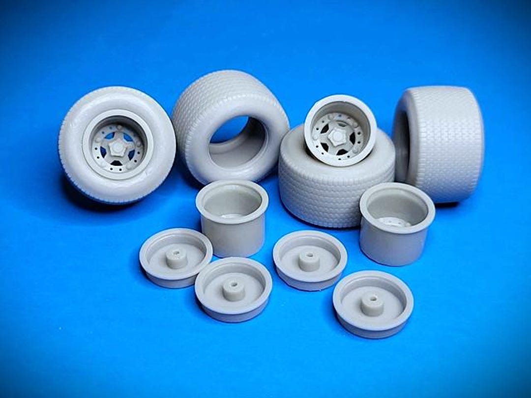 3D Printed 1/25 - 1/24 Scale Dirt Late Model Wheel/tire/backing Plate ...
