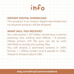 COZY DESK Animated Stream Screens Panels Package twitch Aesthetic Chill ...