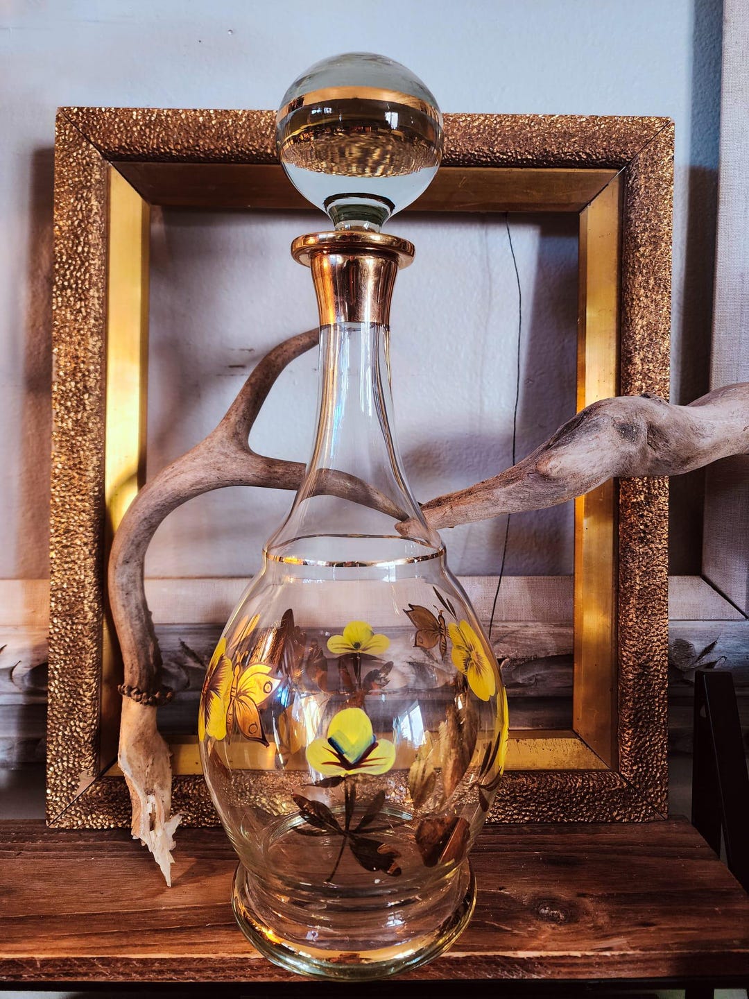 Vintage Romanian Crystal Decanter - Etsy