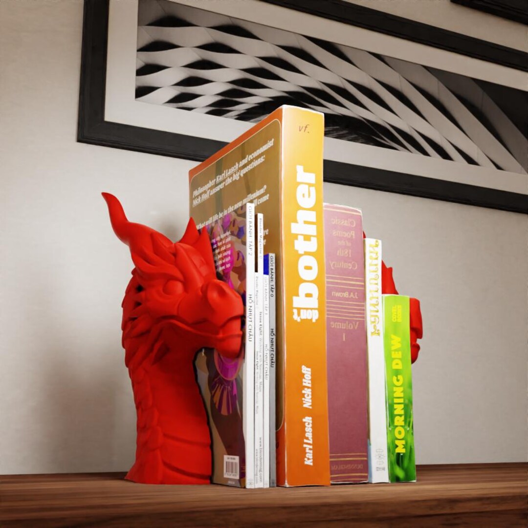 Dragon Head Bookholder | Fantasy-inspired 3D Printed Book Stand - Etsy