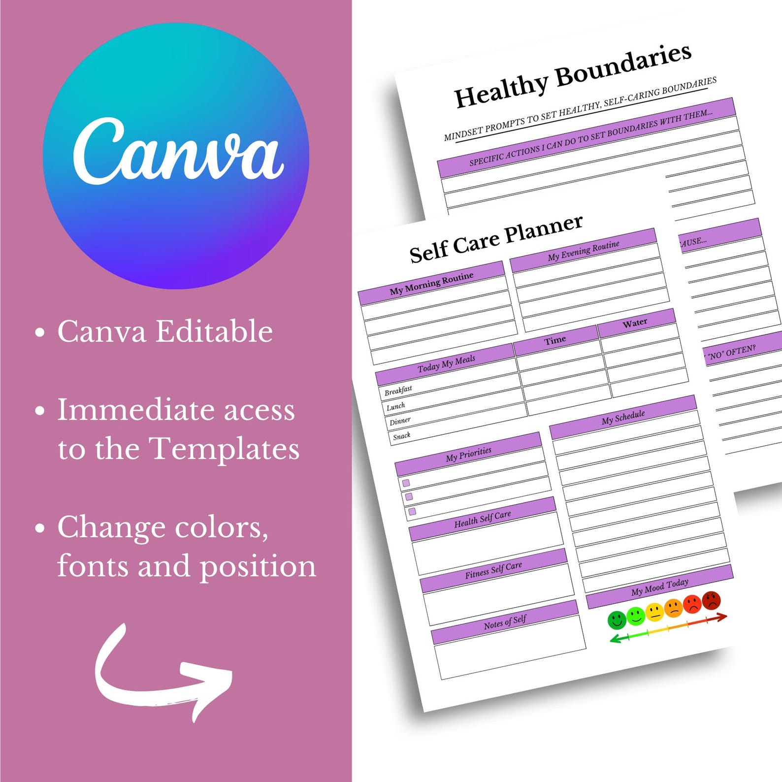 2025 That Girl Planner Custom Productivity Tracker Personalized Self ...