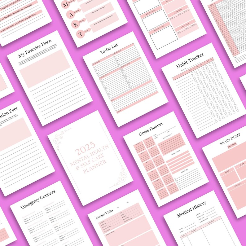 2025 Mental Health Planner | 2025 Self Help Planner | Self Care Journal ...