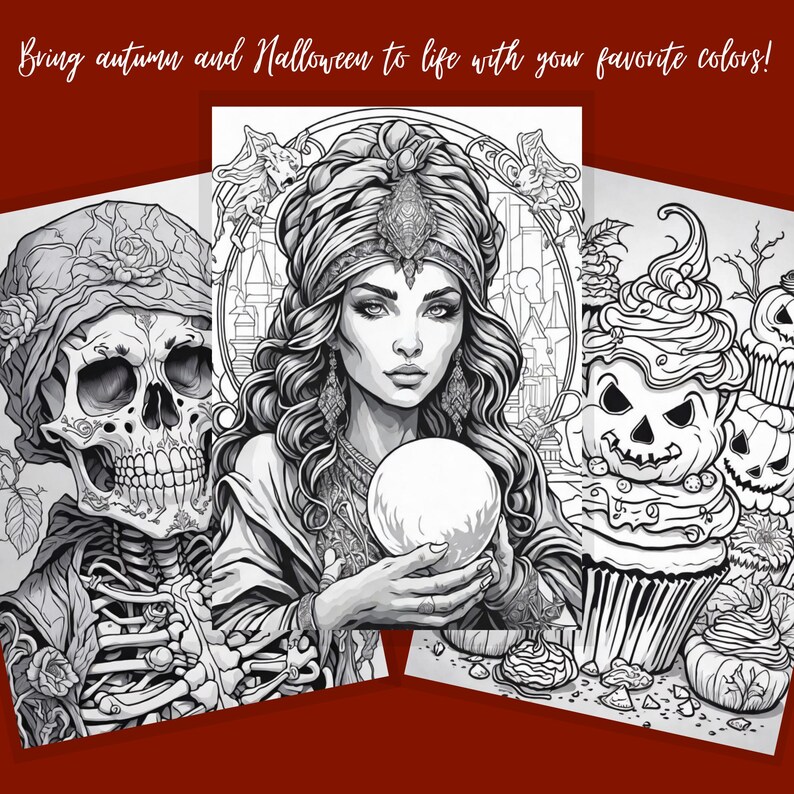 Fall and Halloween Coloring Pages Pack | A4 Printable Pages | Fun for ...