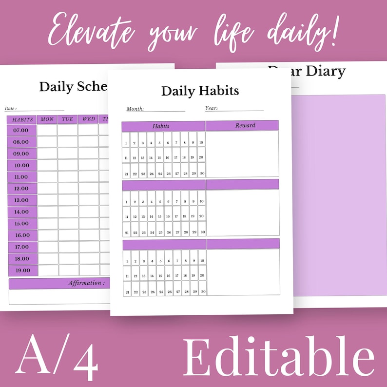 2025 That Girl Planner Custom Productivity Tracker Personalized Self ...