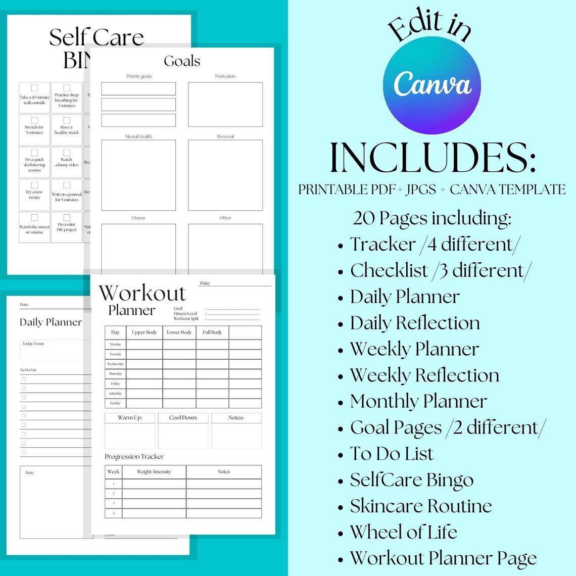 Winter ARC Journal | Printable Digital Planner | Daily & Weekly Goal ...