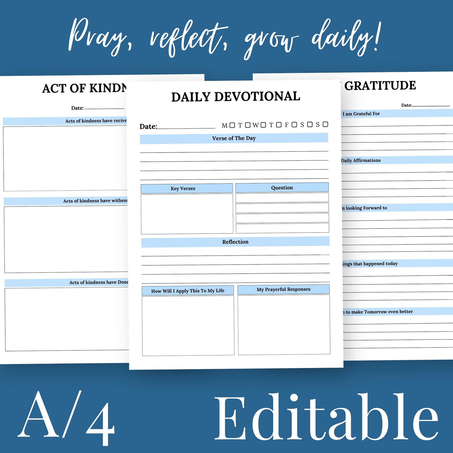 2025 Digital Prayer Journal, Personalized Weekly Prayer Diary, Custom ...