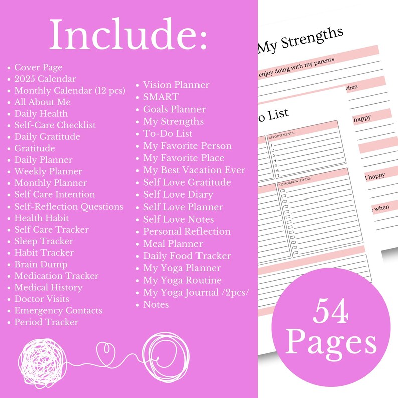 2025 Mental Health Planner | 2025 Self Help Planner | Self Care Journal ...