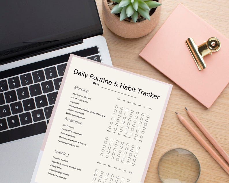 Daily Routine & Habit Tracker - Etsy