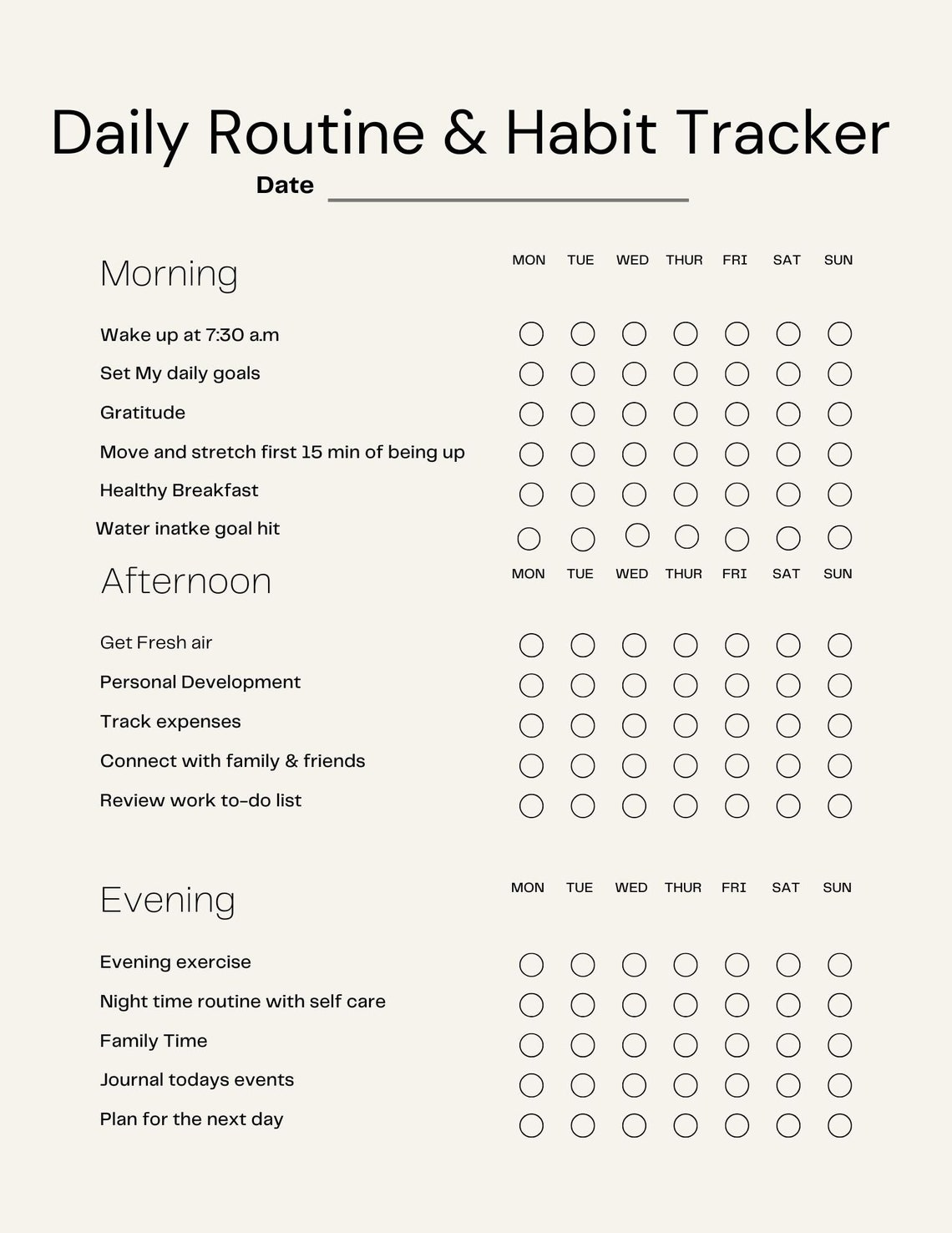 Daily Routine & Habit Tracker - Etsy