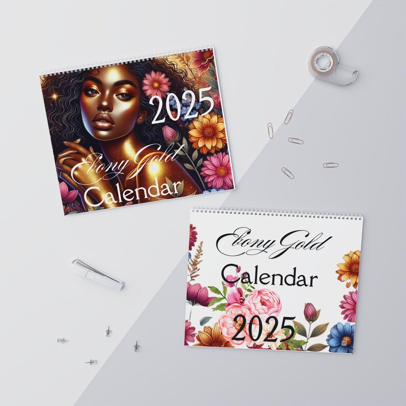 Ebony Gold Wall Calendars (2025) - Etsy