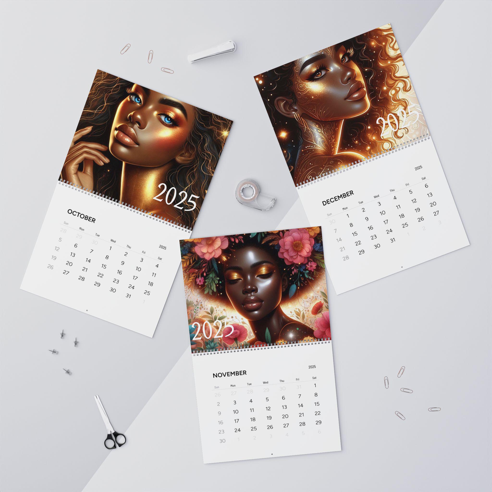 Ebony Gold Wall Calendars (2025) - Etsy