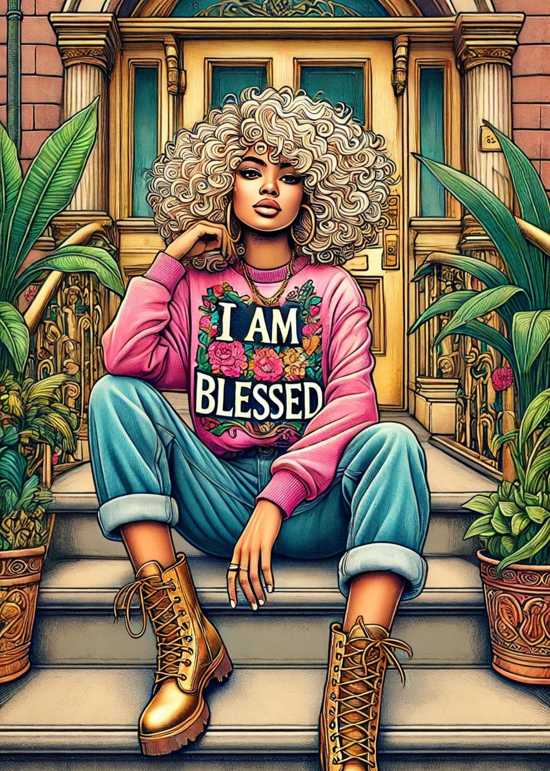I Am Blessed Female Journal Book Cover Images With Bonus Printify Book ...