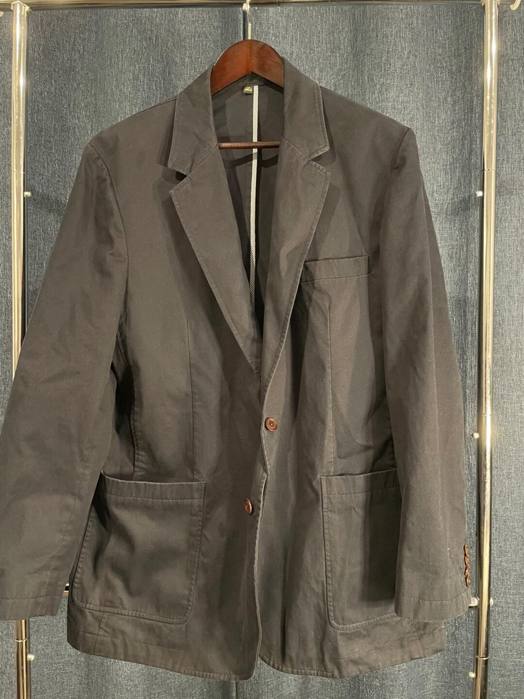 Rugged ORVIS Cotton Navy Sport Coat | 44R Regular | Made-in-portugal ...