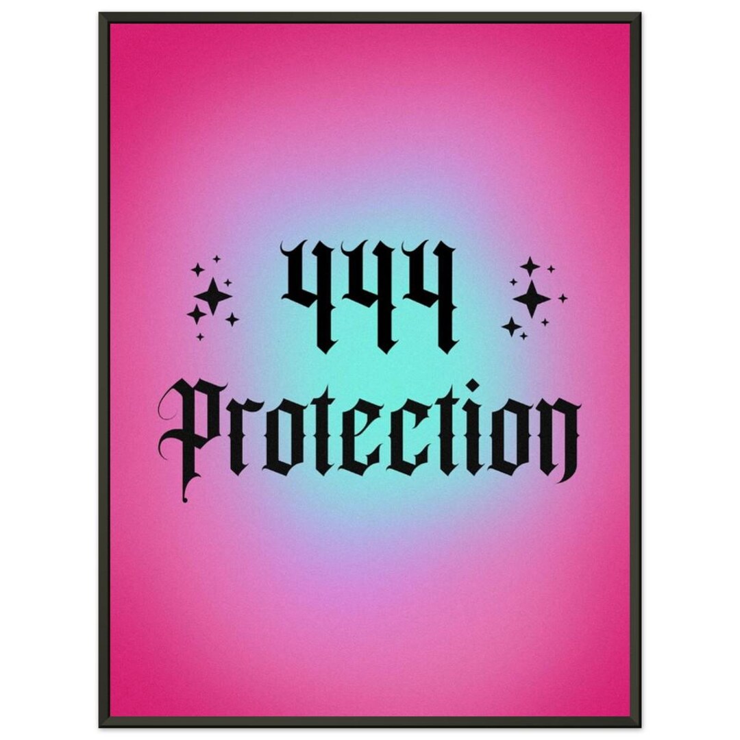 Angel Numbers Protection 444 Semi-glossy Paper Metal Framed Poster - Etsy