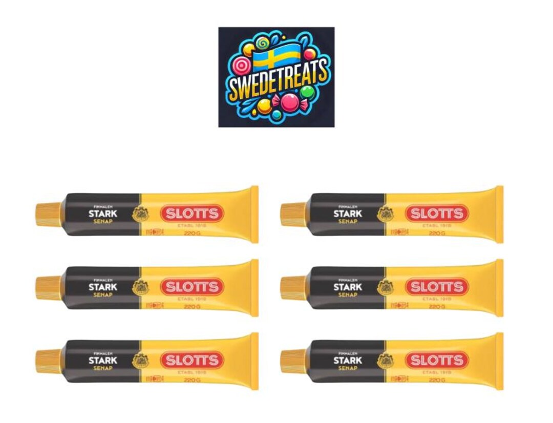 6x Swedish Mustard, Slotts Senap Stark 220 G, Classic Mustard From ...