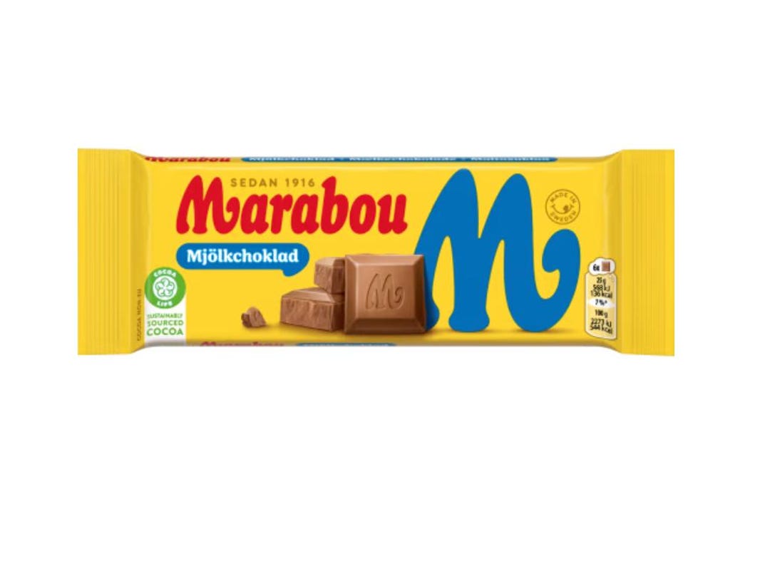Marabou Milk Chocolate Bar 200g - Swedish Candy, Mjölkchoklad, Swedish ...