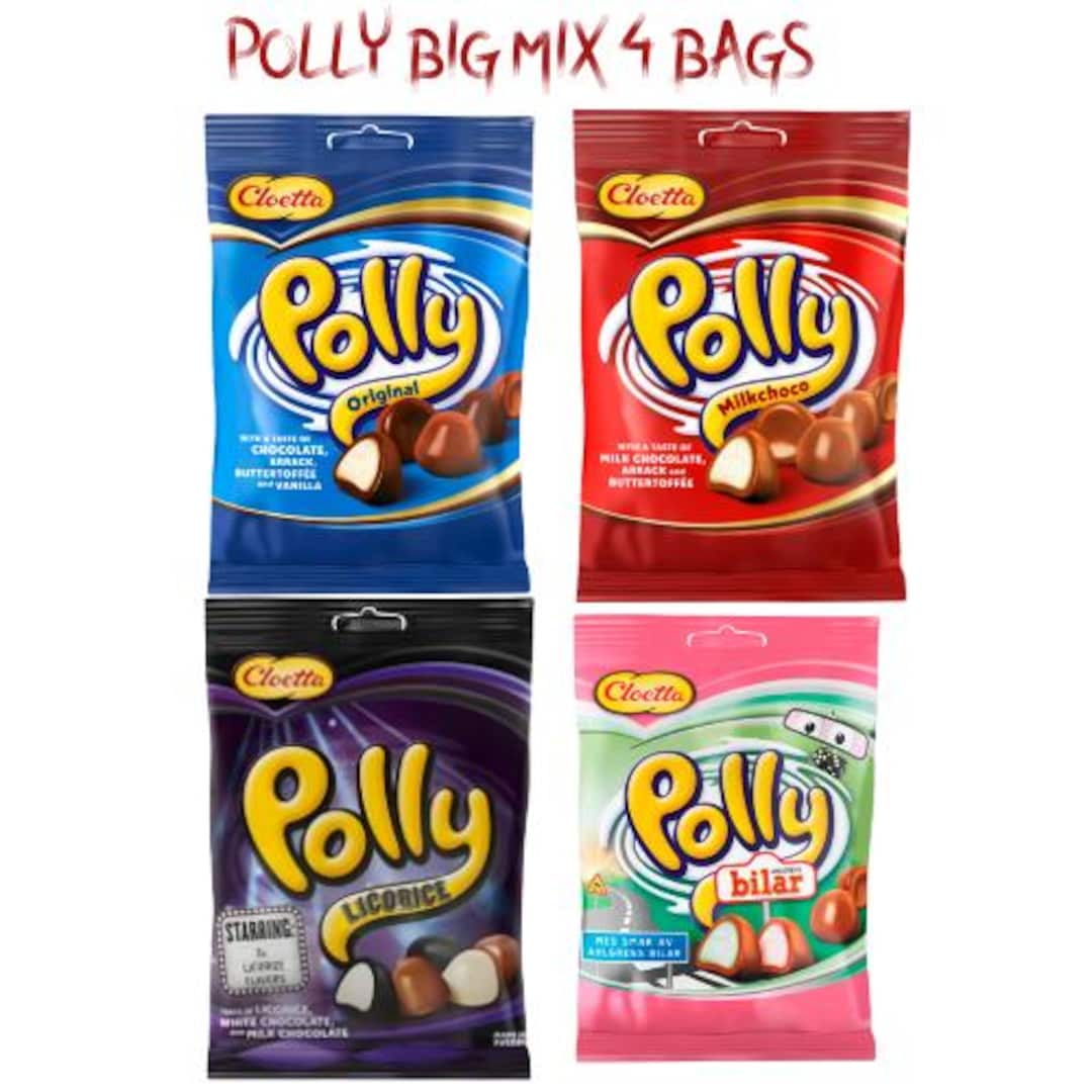 Megamix Swedish Chocolate Polly, Polly Milk Choco, Fika, Chocolate From Sweden, Gifts, Cloetta ...