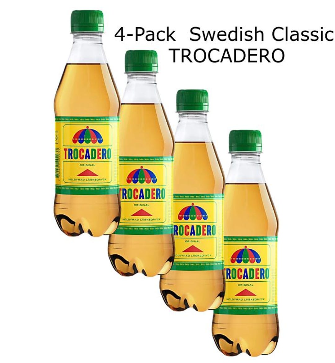 4 Bottles 33cl of Trocadero Swedish Drink, Soda Pop, Swedish Drink ...