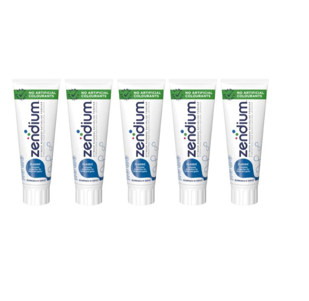 5 X Zendium Classic Teeth Fluroide Toothpaste 2.5 Oz 75 Ml - Etsy