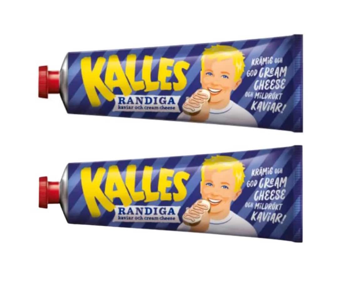 2-pack Original Kalles Kaviar Randiga With Cheese 285g Caviar Tube ...