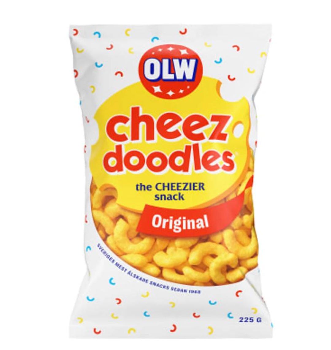 OLW Cheezdoodles 225g – Sweden’s #1 Cheesy Snack! Crunchy, Mild ...