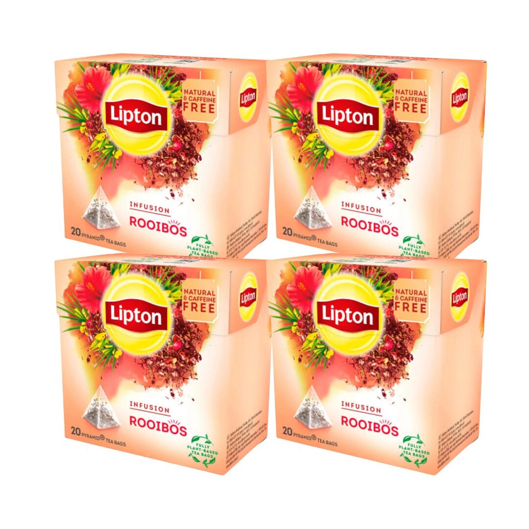4x Lipton African Rooibos Tea Pyramid 20p – Spiced Herbal Blend With ...