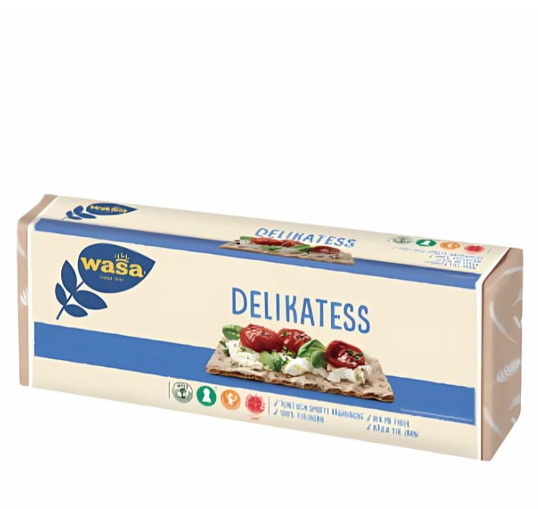 Wasa Delikatess Knäckebröd 540g – Thin & Crispy Swedish Rye Crispbread ...