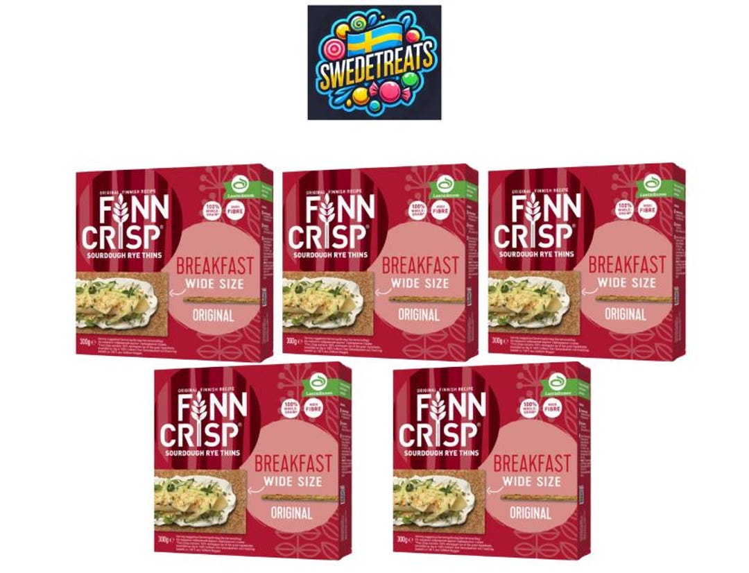 5x Finn Crisp Original Rye Crispbread Sourdough - 300g Each FASTEST ...
