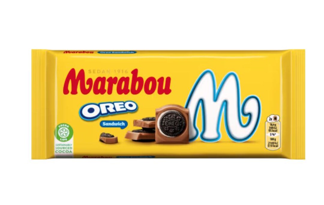 Marabou Oreo Chocolate Bar 185g - Swedish Candy, Oreo Chokladkaka ...