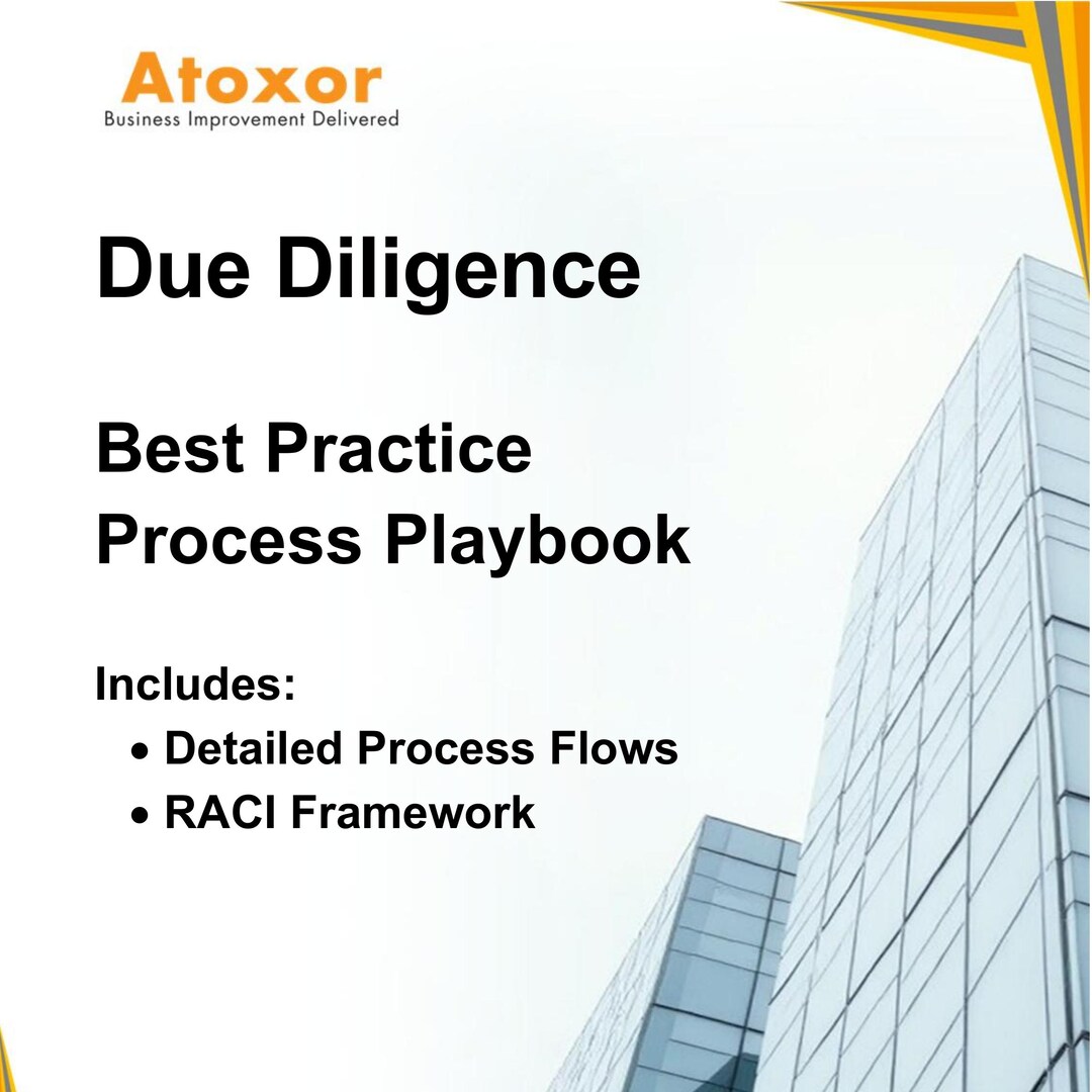Due Diligence Process Playbook, Workflow, Procedure, Guide, Best ...