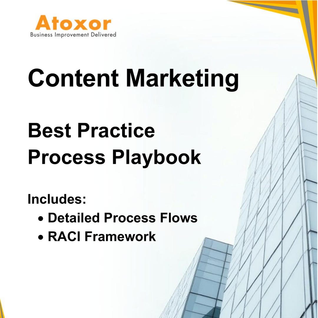Content Marketing Process Playbook, Workflow, Procedure, Guide, Best ...
