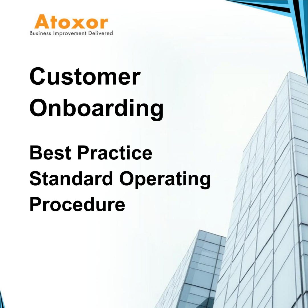 Customer Onboarding Standard Operating Procedure, SOP, Guide, Best ...