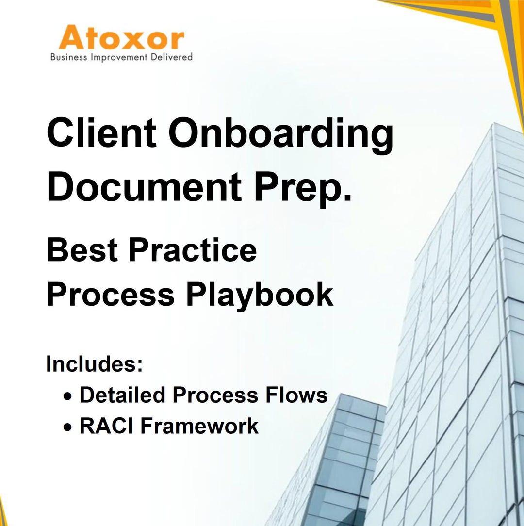 Client Onboarding Documentation Preparation Process Playbook, Workflow, Procedure, Guide, Best ...