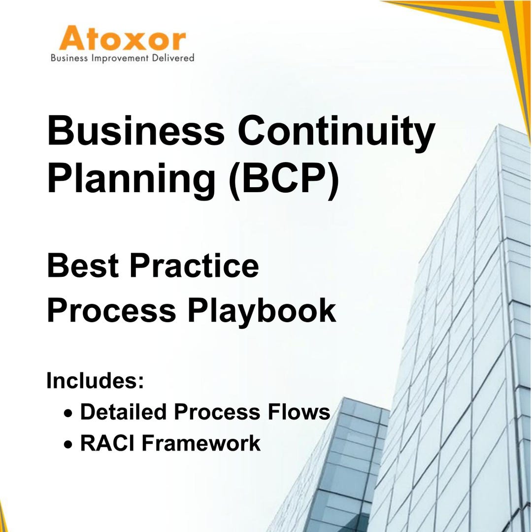 Business Continuity Planning (BCP) Process Playbook, Workflow, Procedure, Guide, Best Practices ...