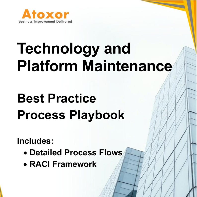 Technology & Platform Maintenance Process Playbook Template | Maintain ...
